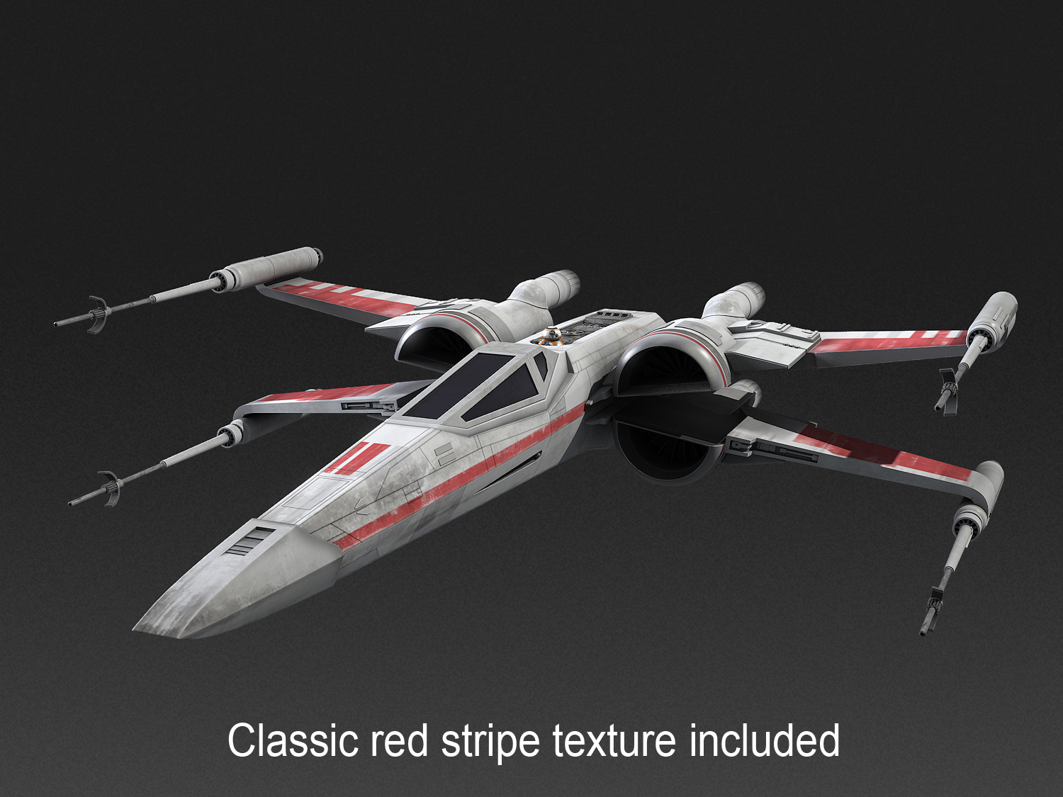 resistance x-wing fighter star 3d obj