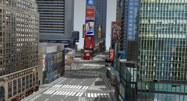 3d new york square time model