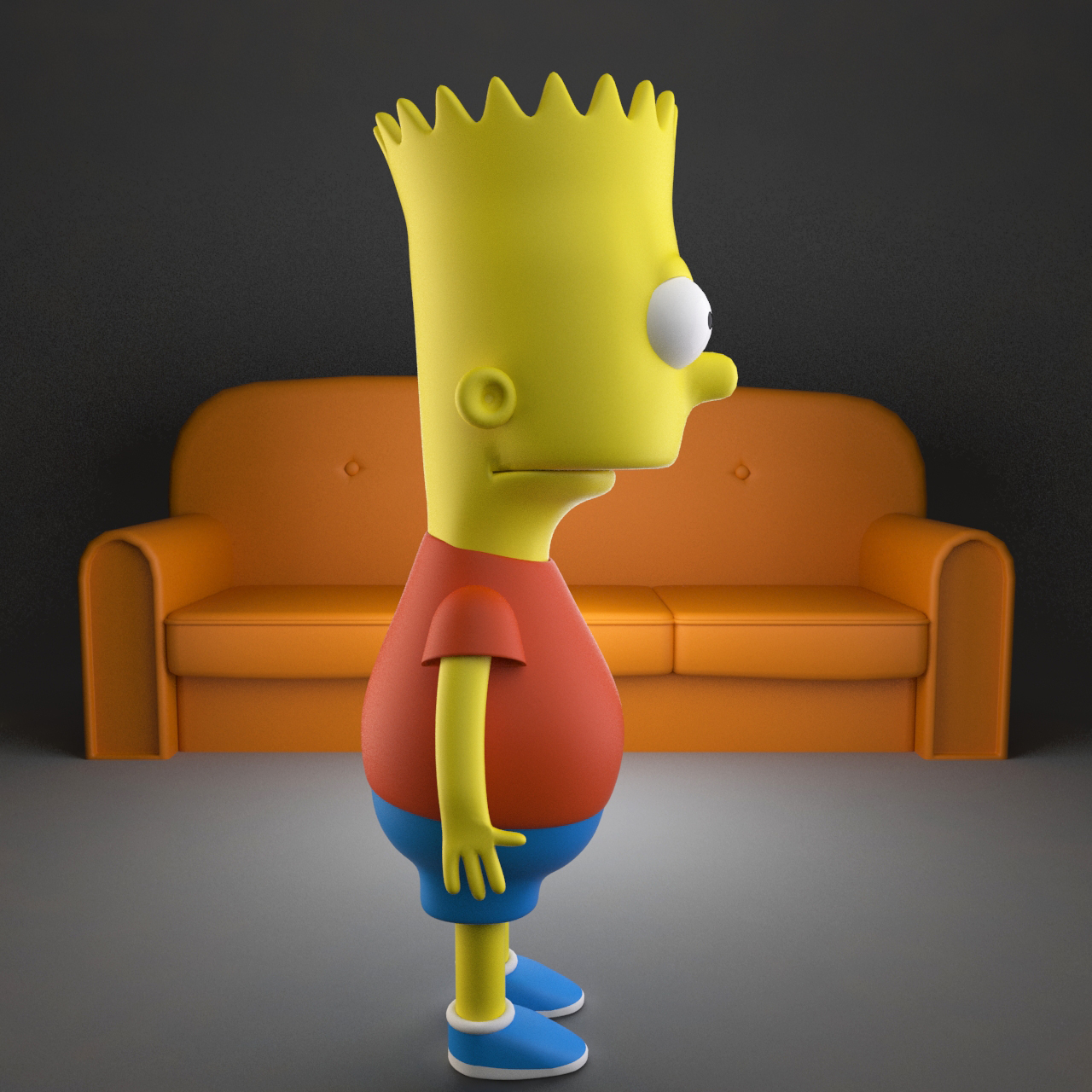 3d bart simpson