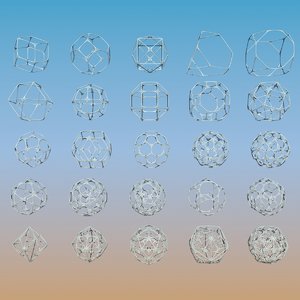 geometric shape pack 3d model