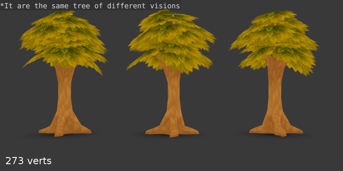 blender pack trees cartoon forest