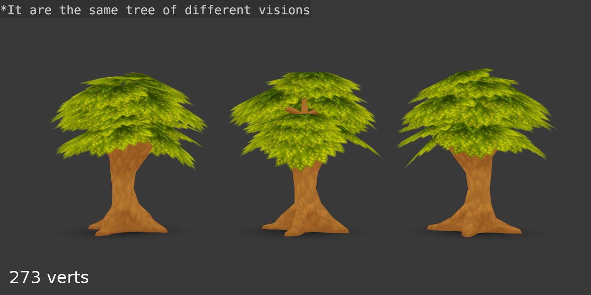 blender pack trees cartoon forest