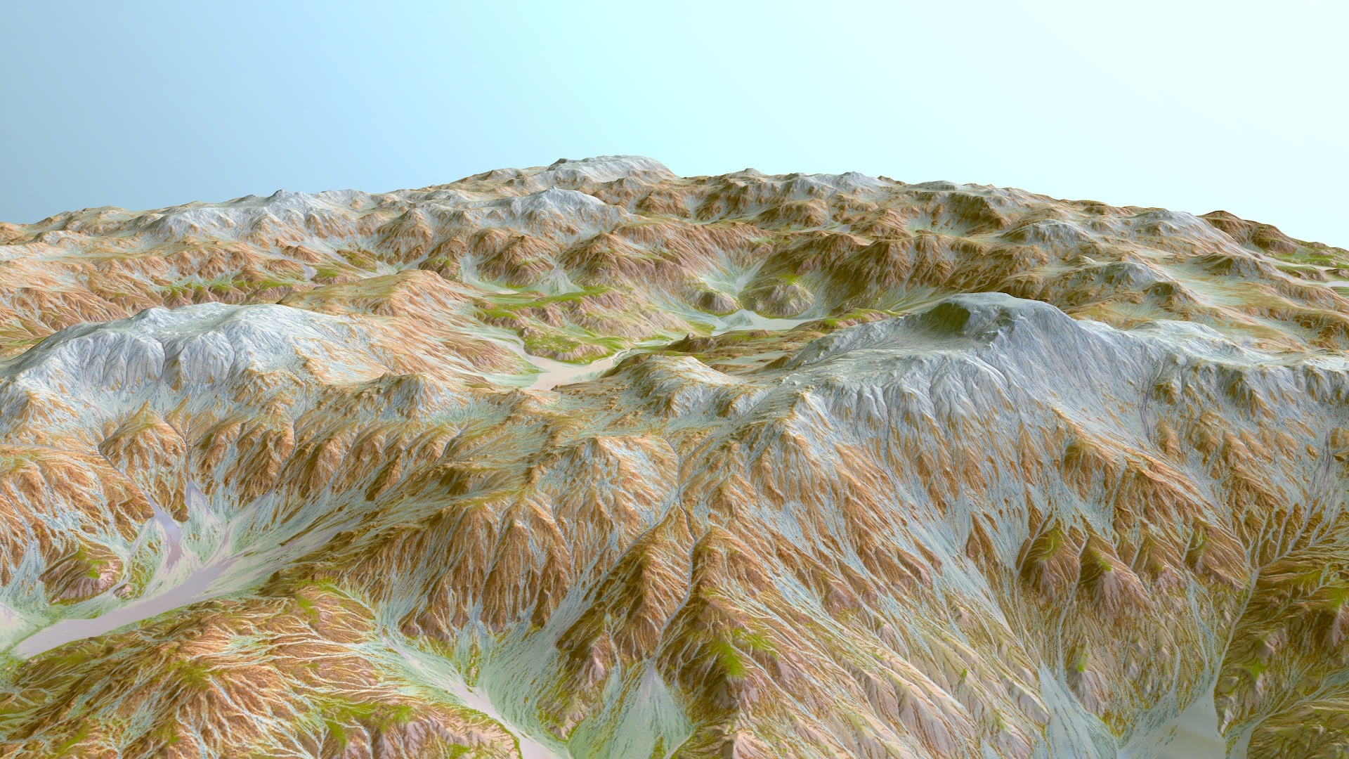 3d hills cliffs terrain model