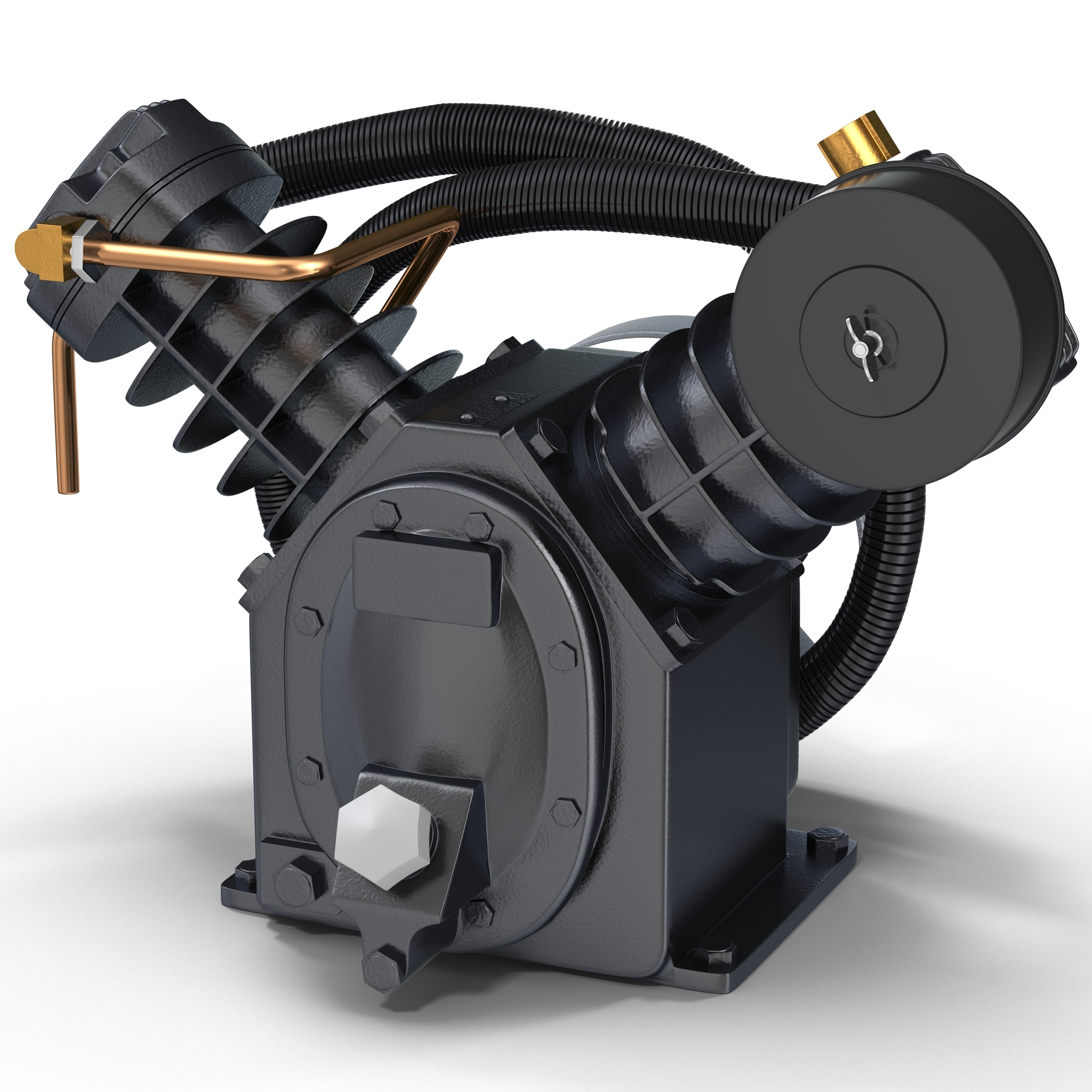 3d twin cylinder air compressor model