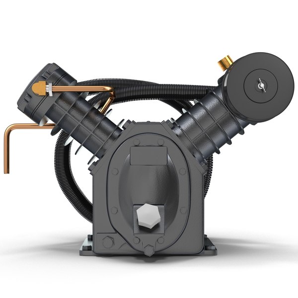 3d twin cylinder air compressor model