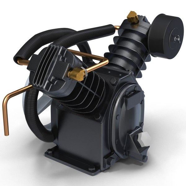 3d twin cylinder air compressor model