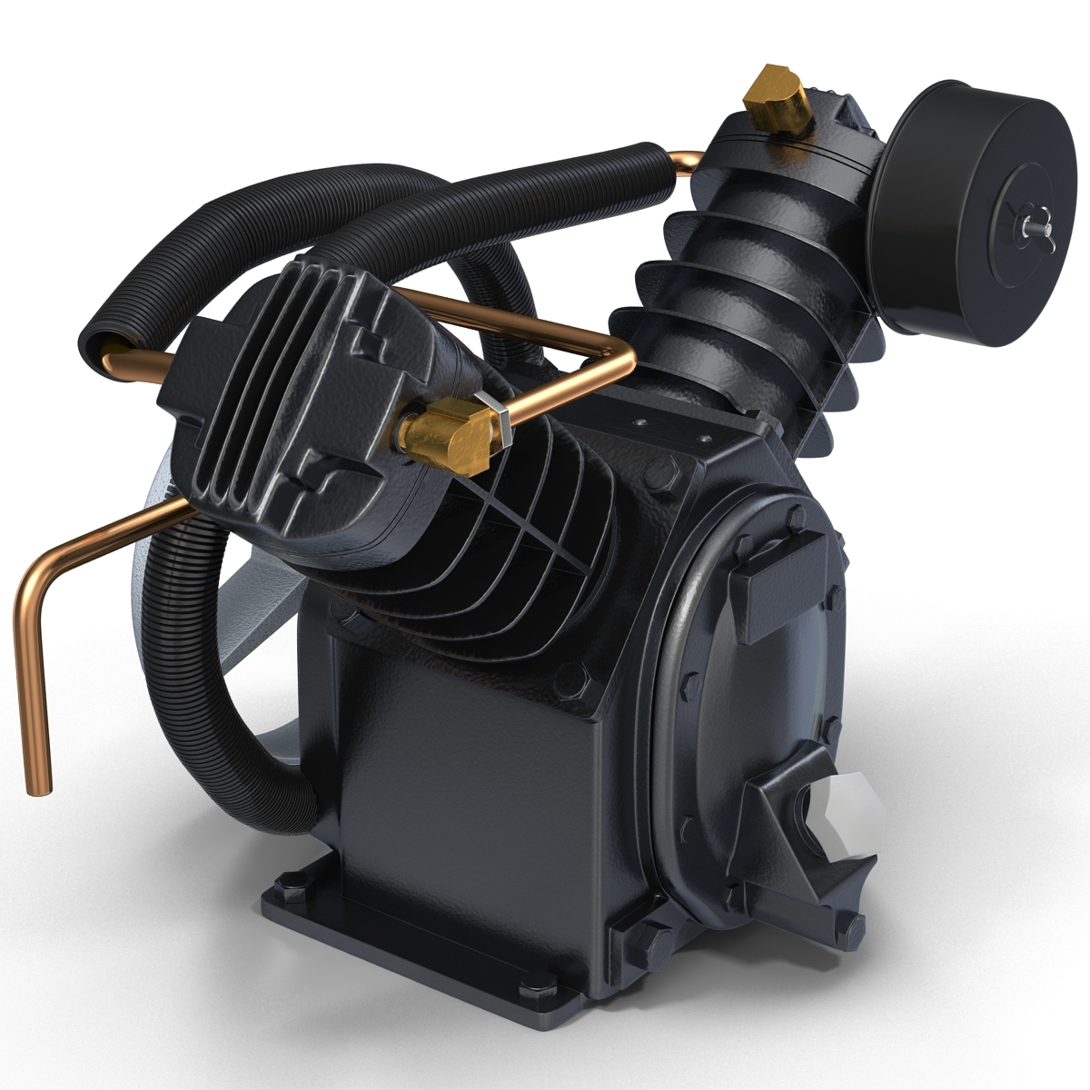 3d twin cylinder air compressor model