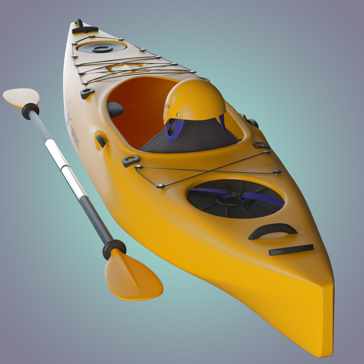 kayak 3d c4d
