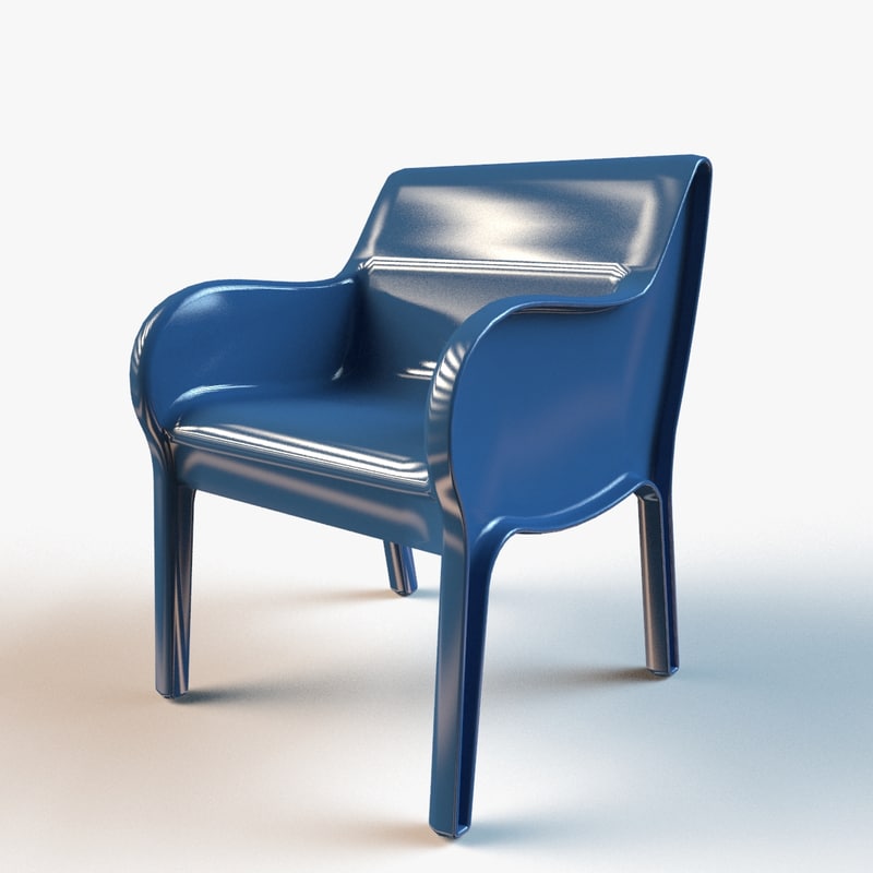 3d model designer plastic molded chair