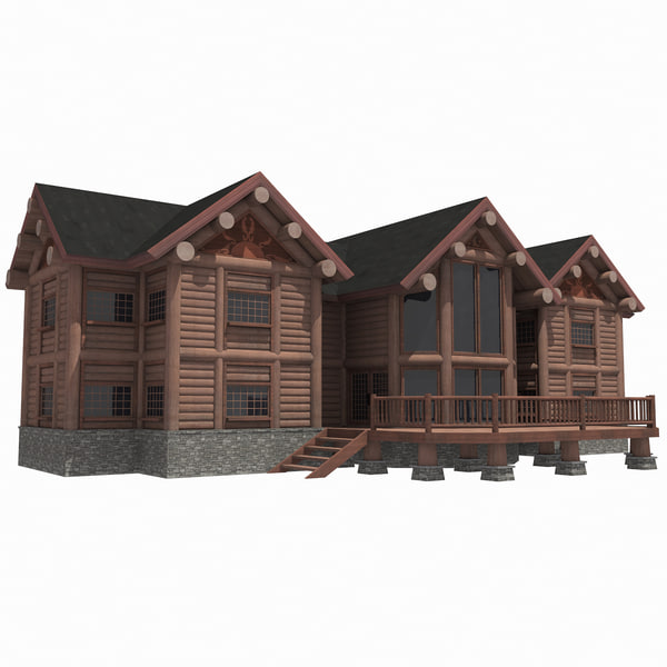 Log Cabin 3d Models For Download Turbosquid