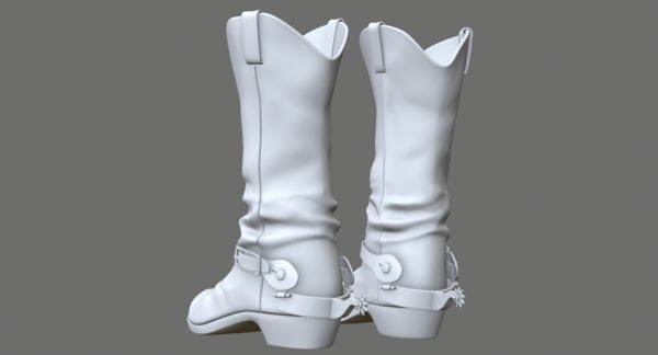 3d model cowboy boots