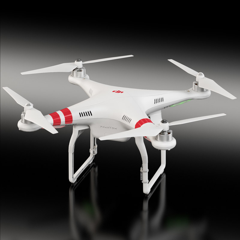 dji phantom 2 quadcopter 3d model