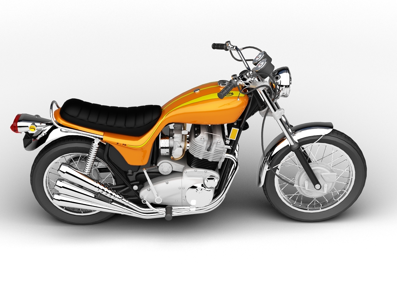 triumph x75 hurricane 3d model