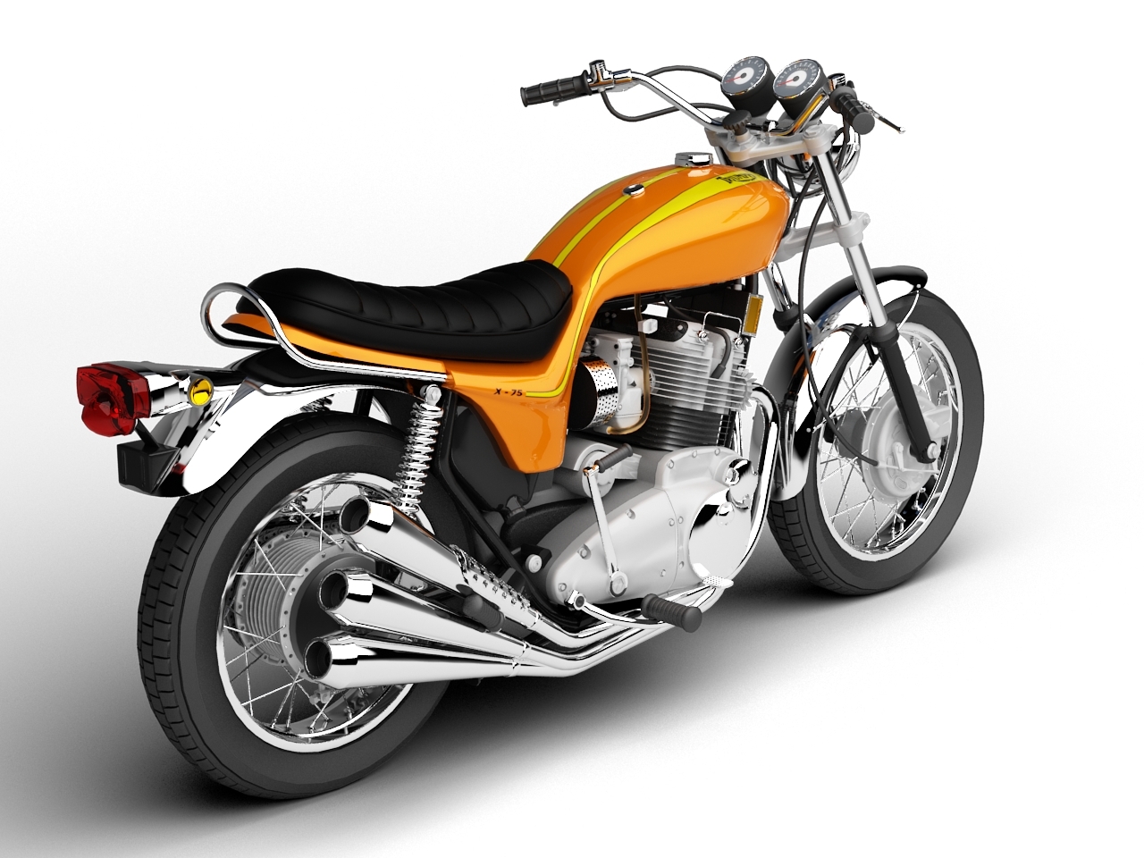 triumph x75 hurricane 3d model