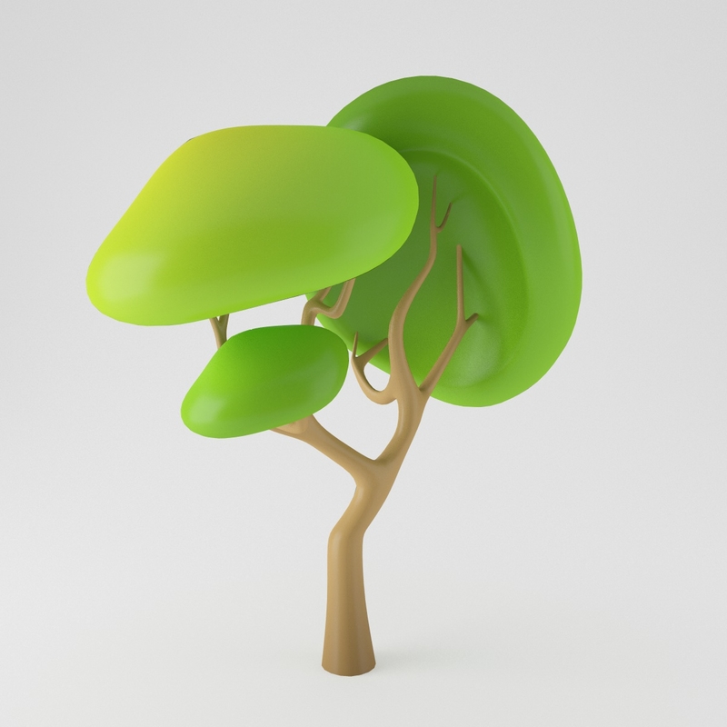 3d c4d toon tree