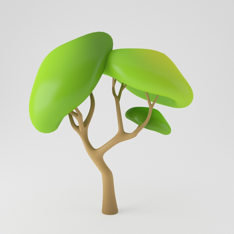 3d c4d toon tree