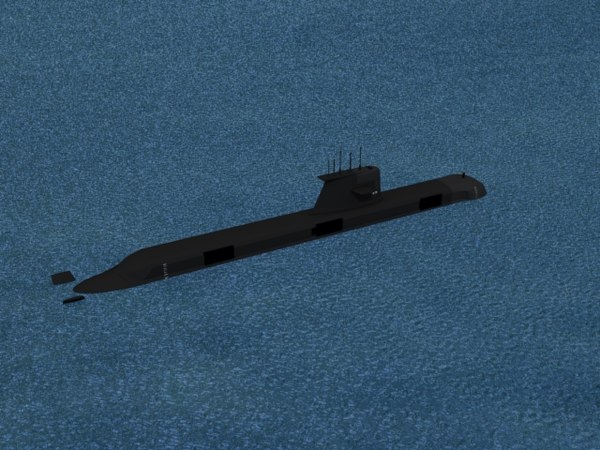 3d subs collins class submarines model