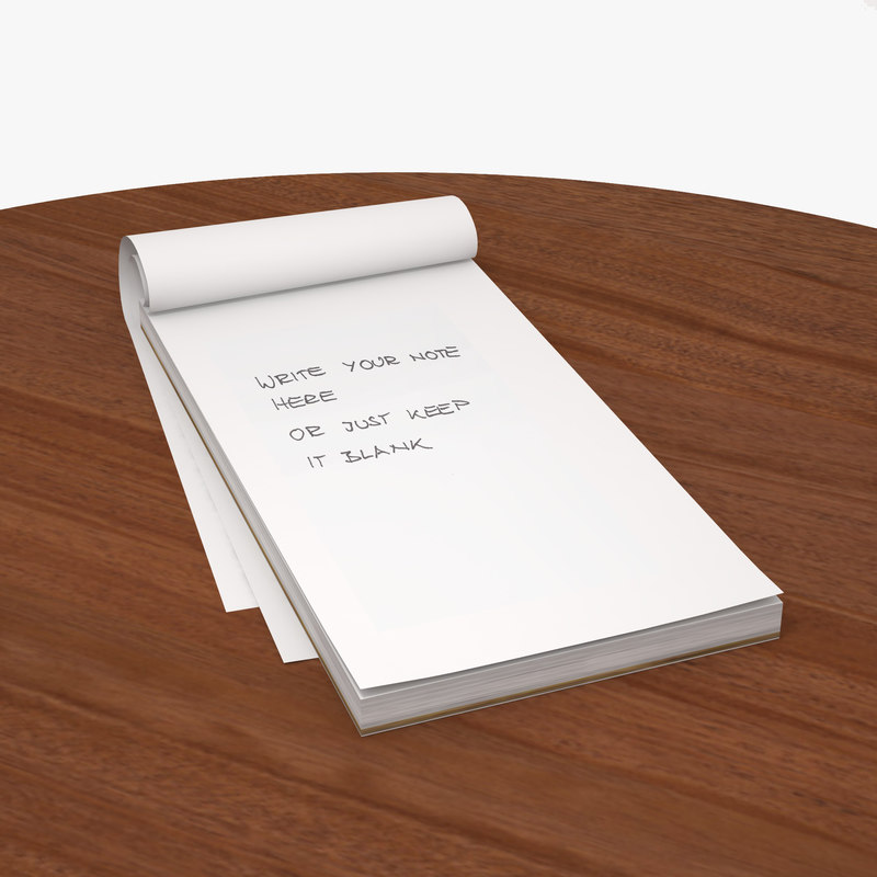 3d notepad paper write