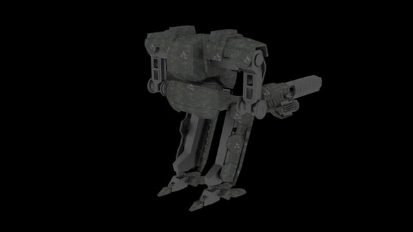 mech walking robot rigging max