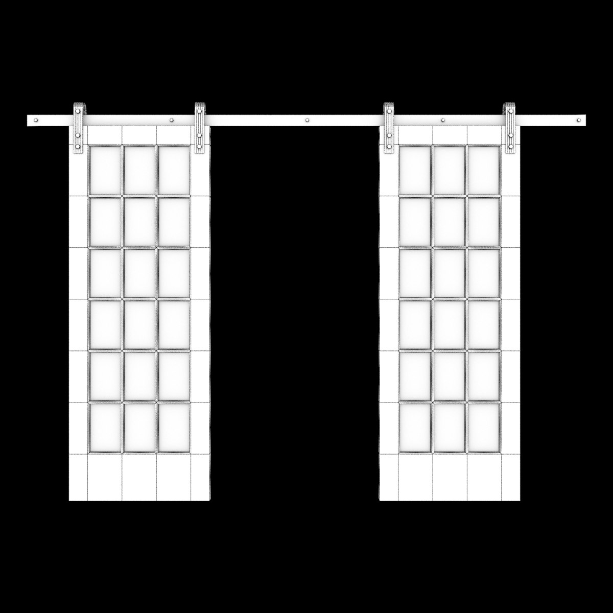 sliding barn doors 3d model