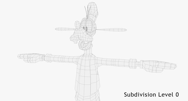 3d goofy character cartoon