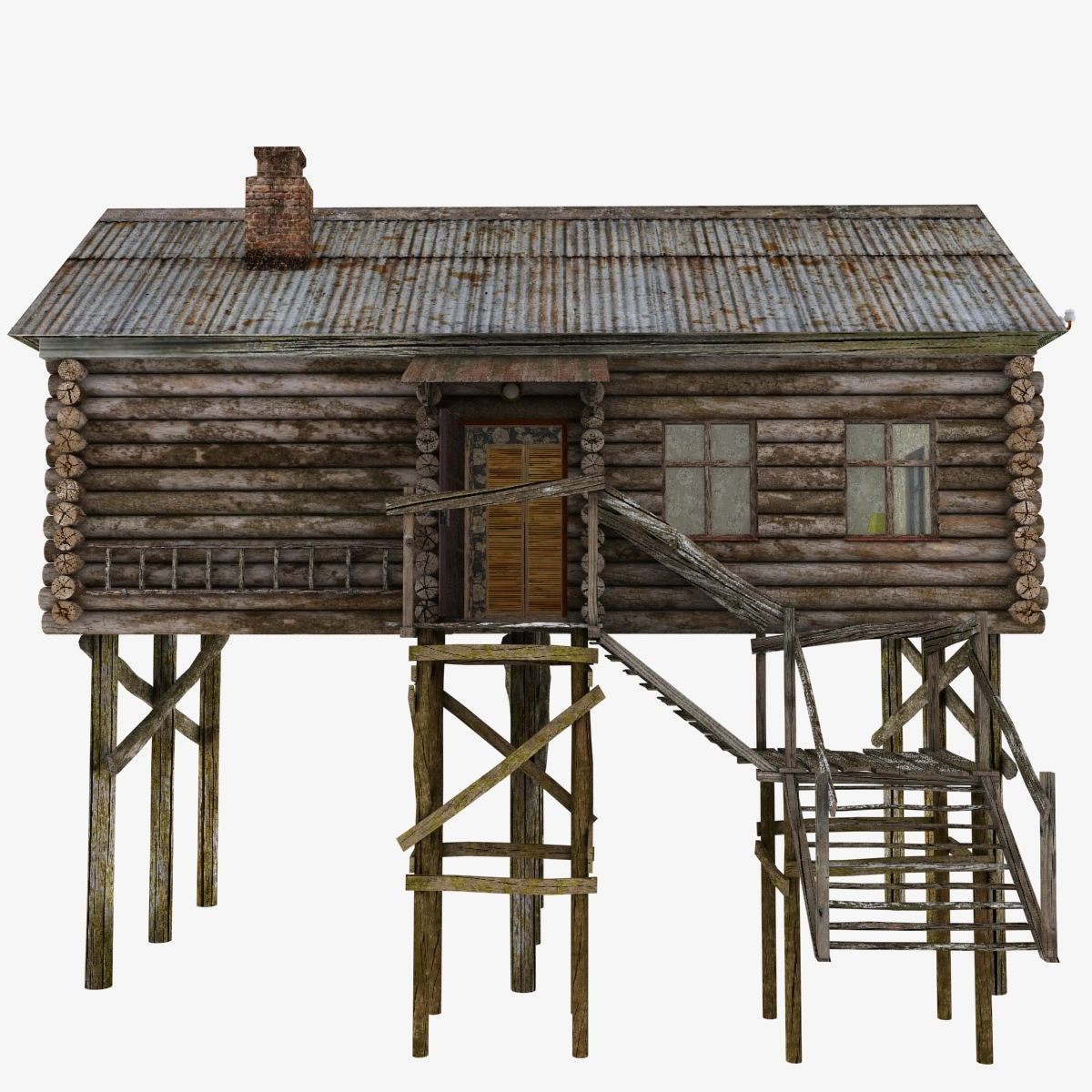 stilts house 3d model
