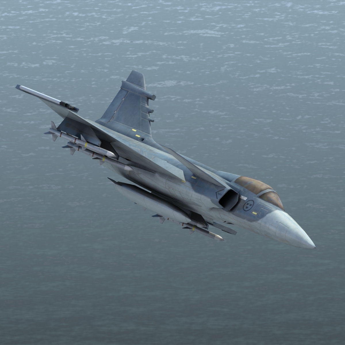 3d model jas39 gripen fighter jet