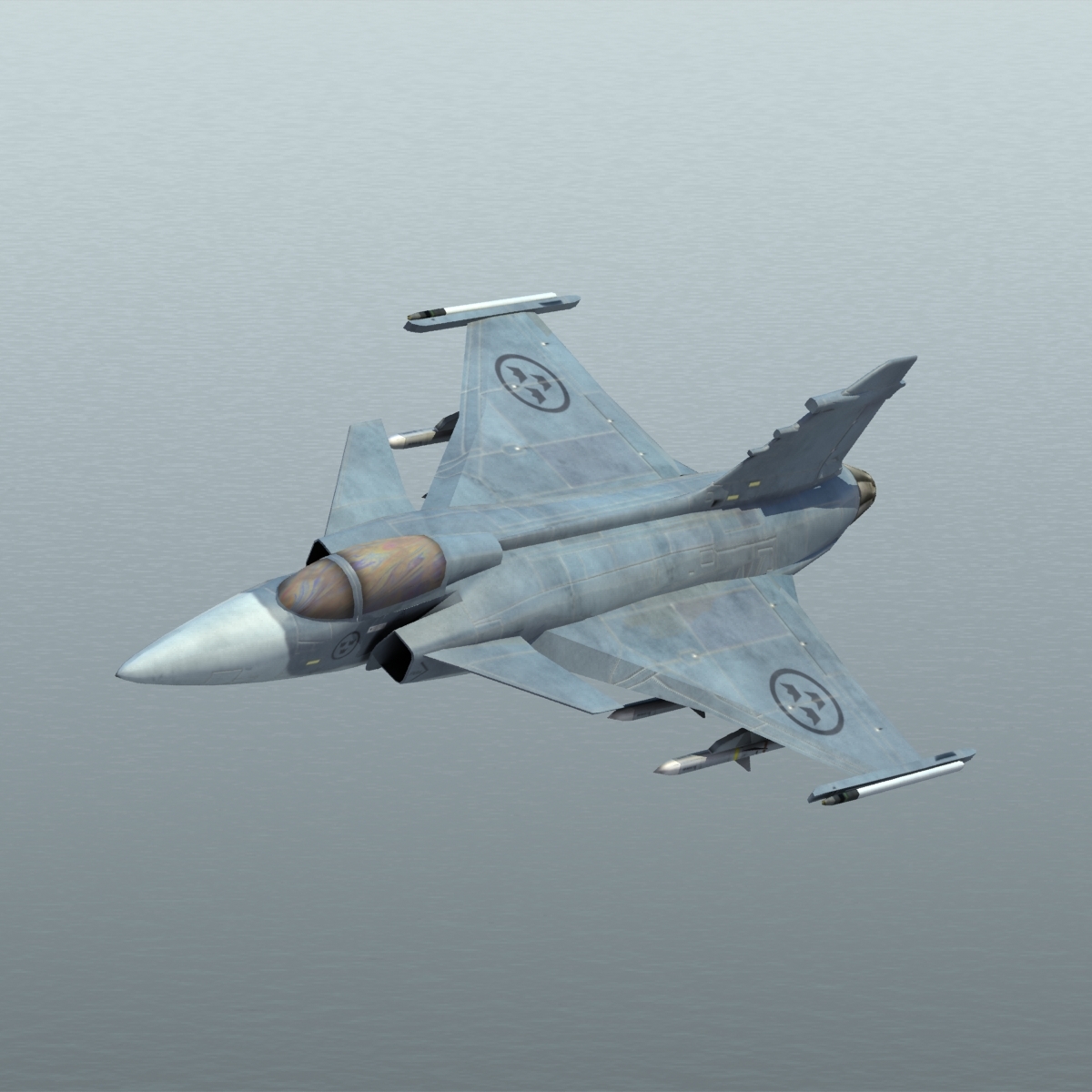 3d model jas39 gripen fighter jet