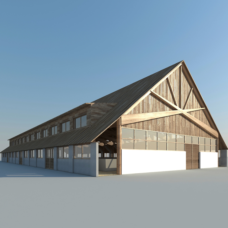 3d model riding hall
