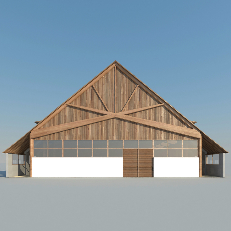 3d model riding hall