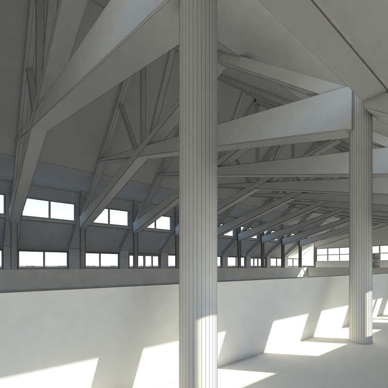 3d model riding hall