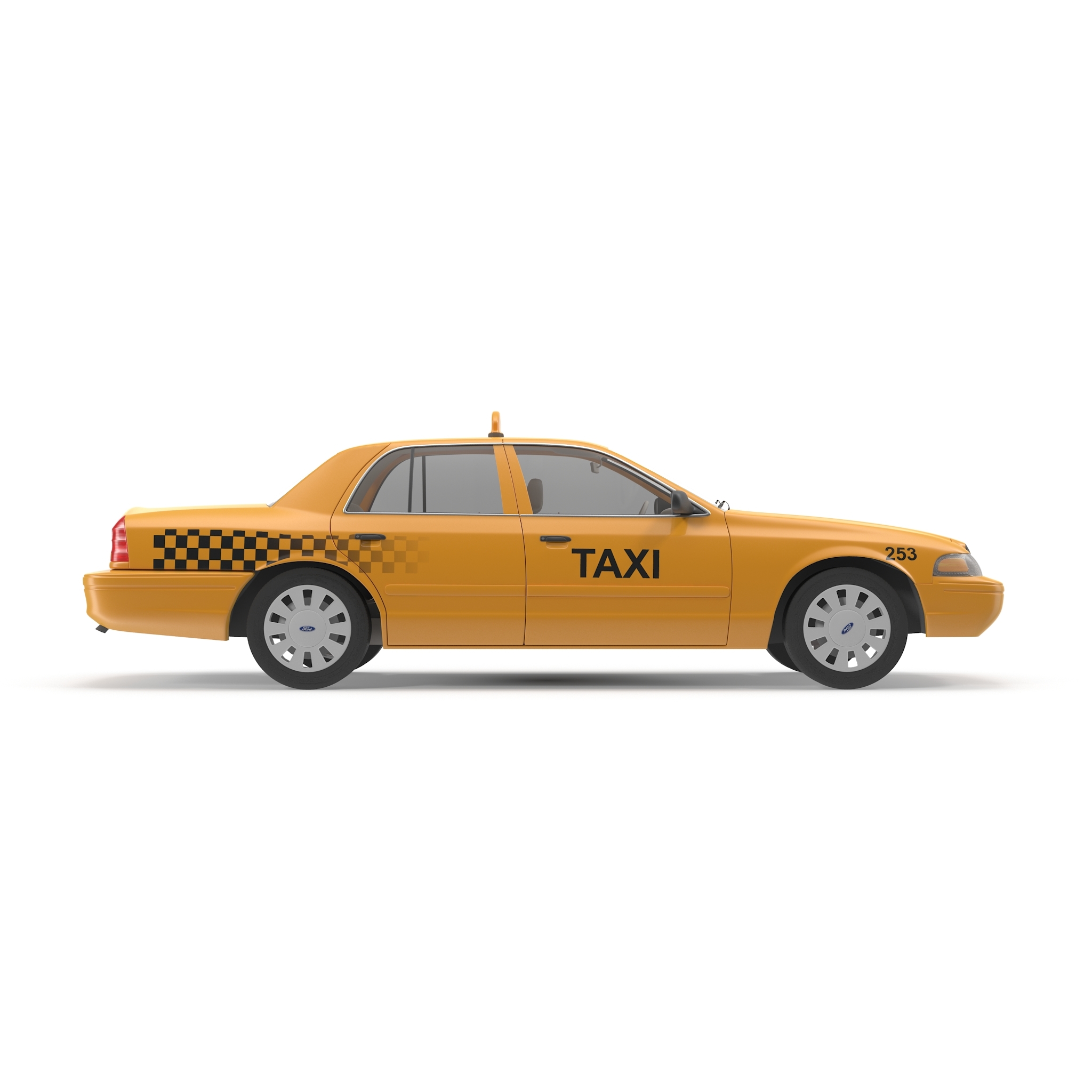 crown victoria taxi 3d model