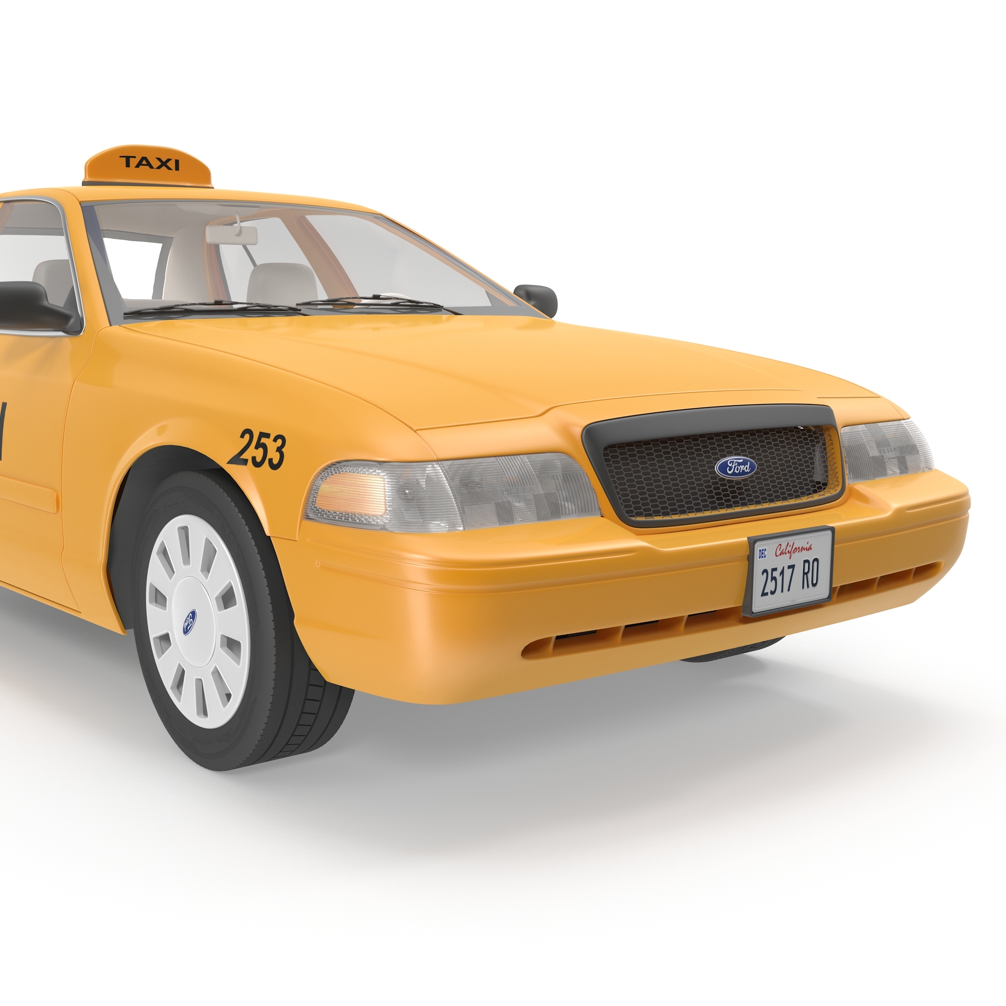 crown victoria taxi 3d model