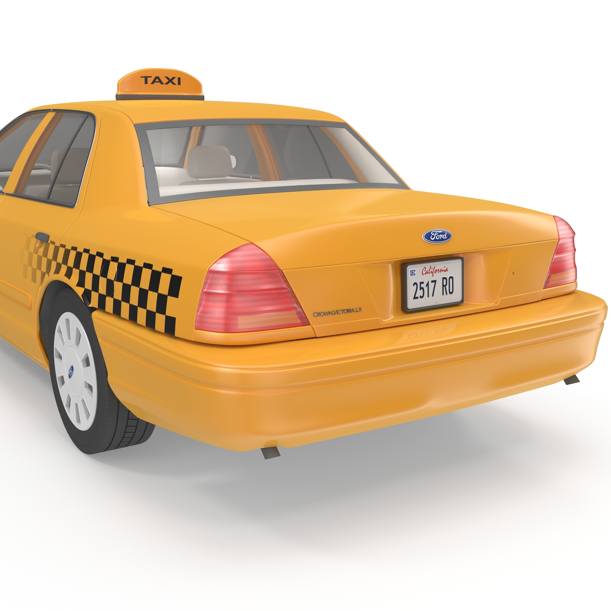 crown victoria taxi 3d model