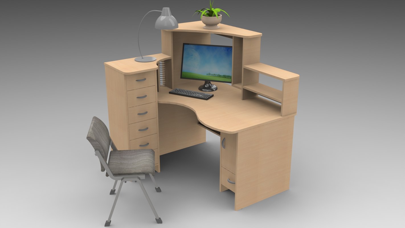 3d max computer desk