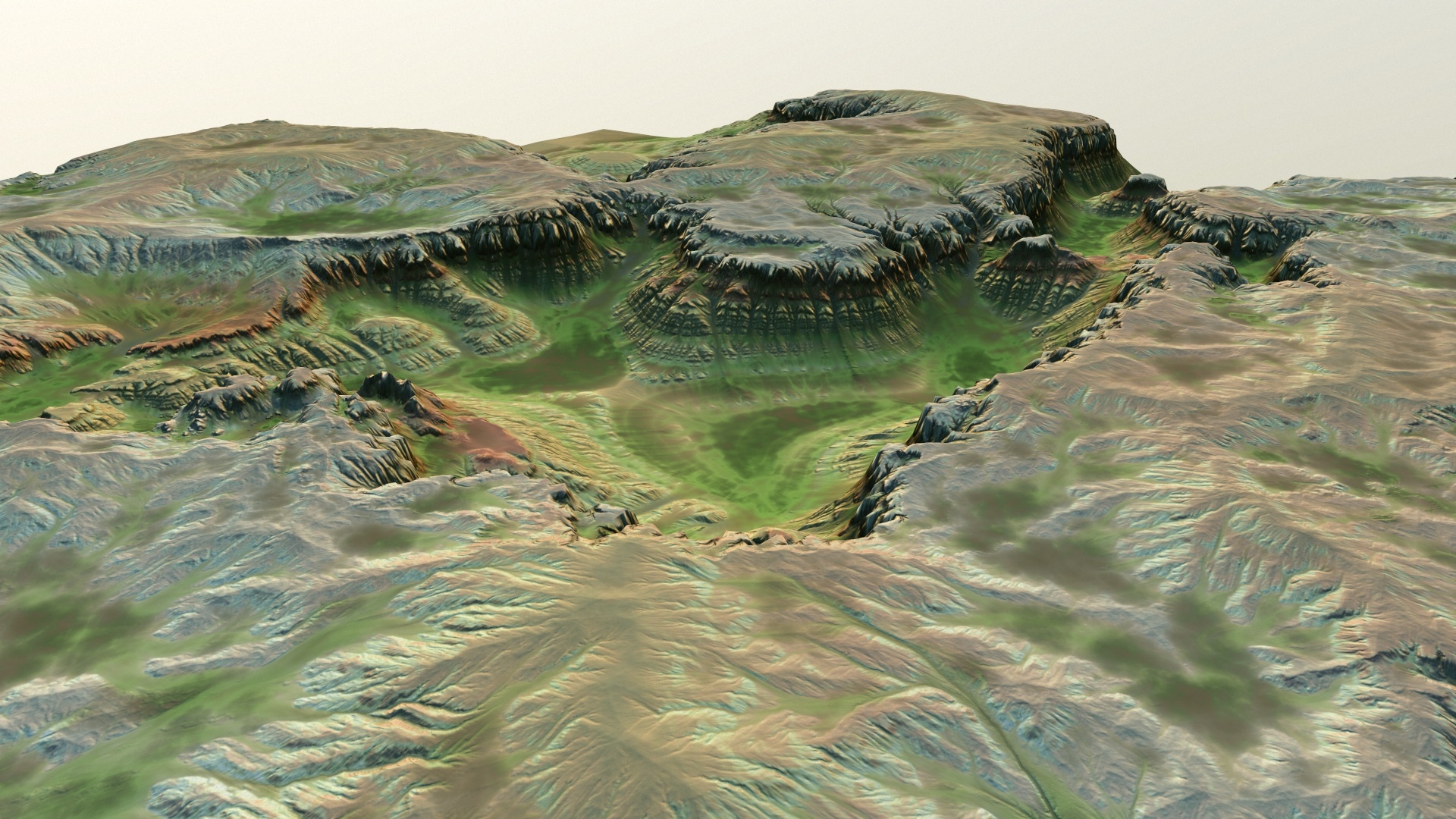 3d obj hills cliffs terrain
