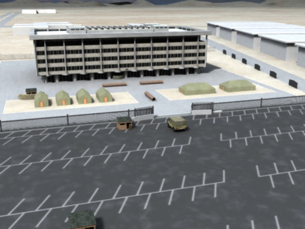 military base resolution 3d model