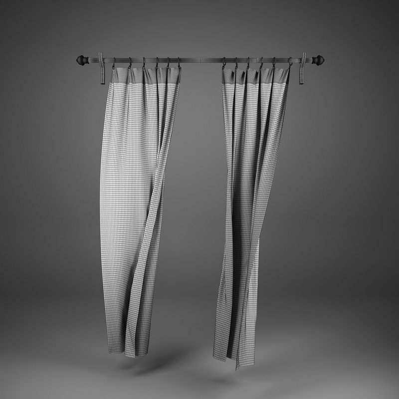 3d max curtains wind