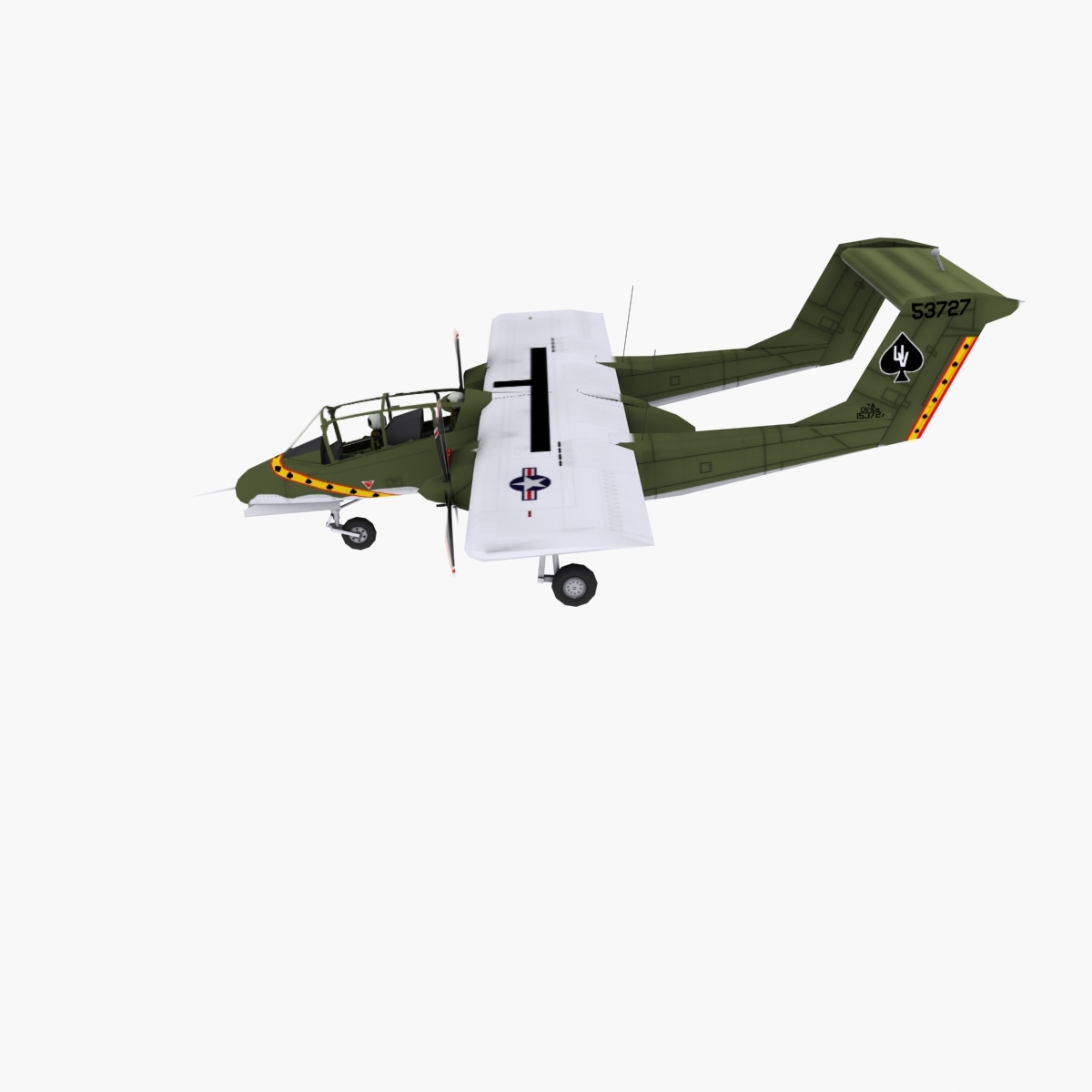 3d model of north american ov-10 bronco