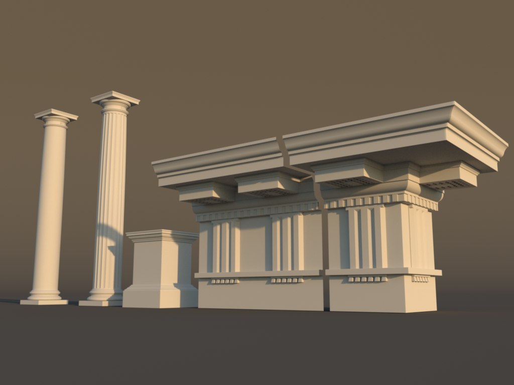 doric architectural 3d model