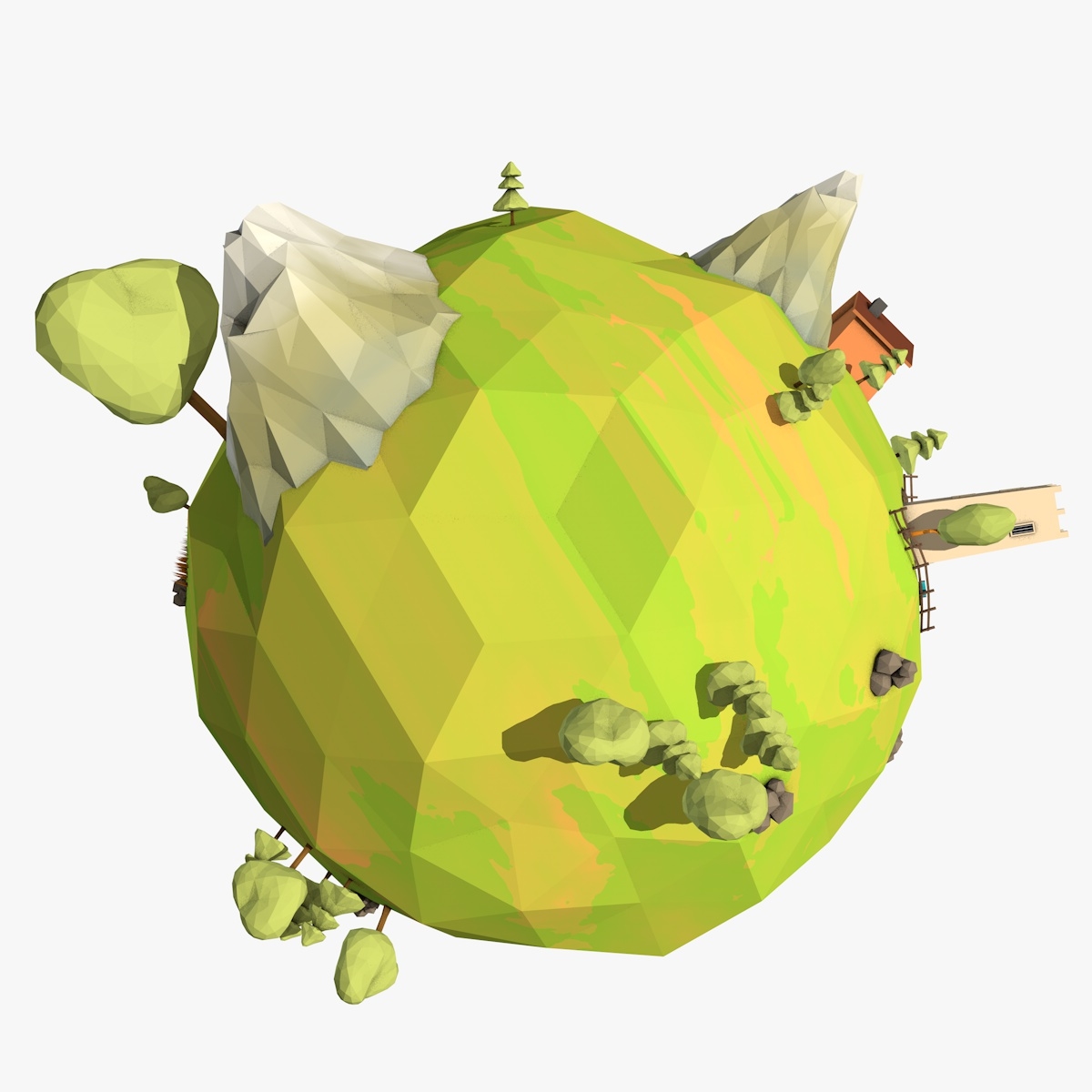 cartoon planet 3d model