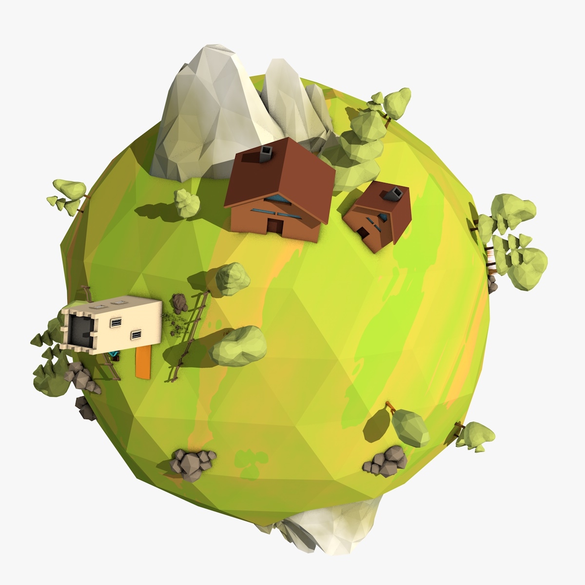 cartoon planet 3d model