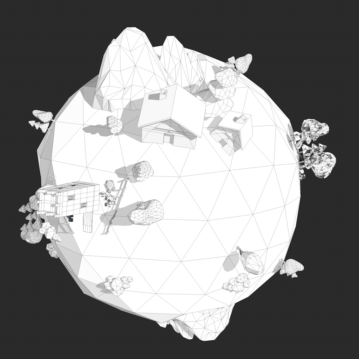 cartoon planet 3d model