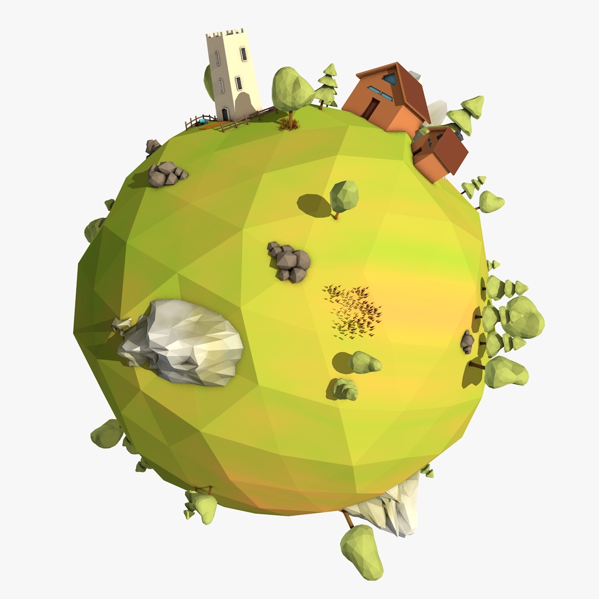 cartoon planet 3d model