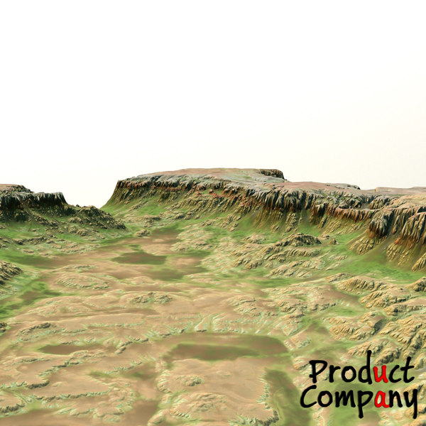 3d model hills cliffs terrain
