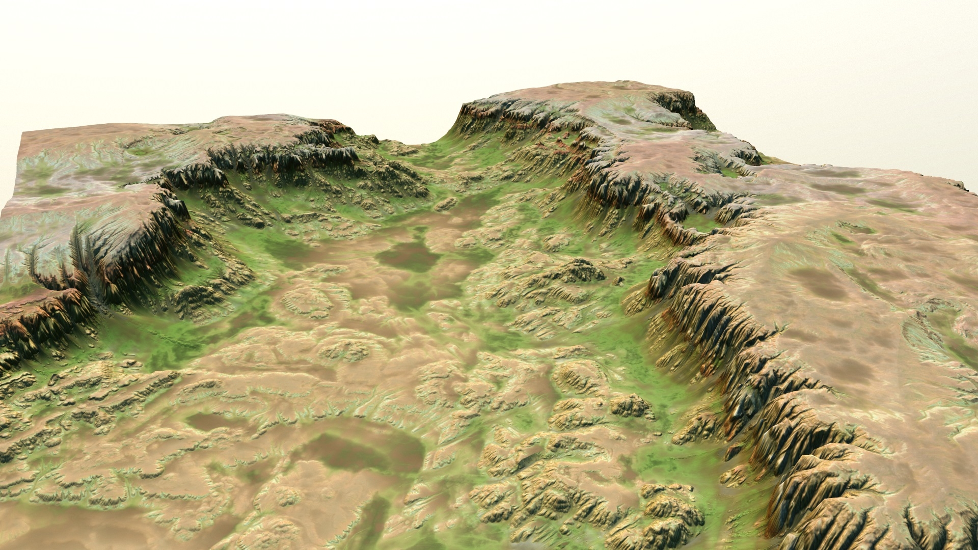 3d model hills cliffs terrain