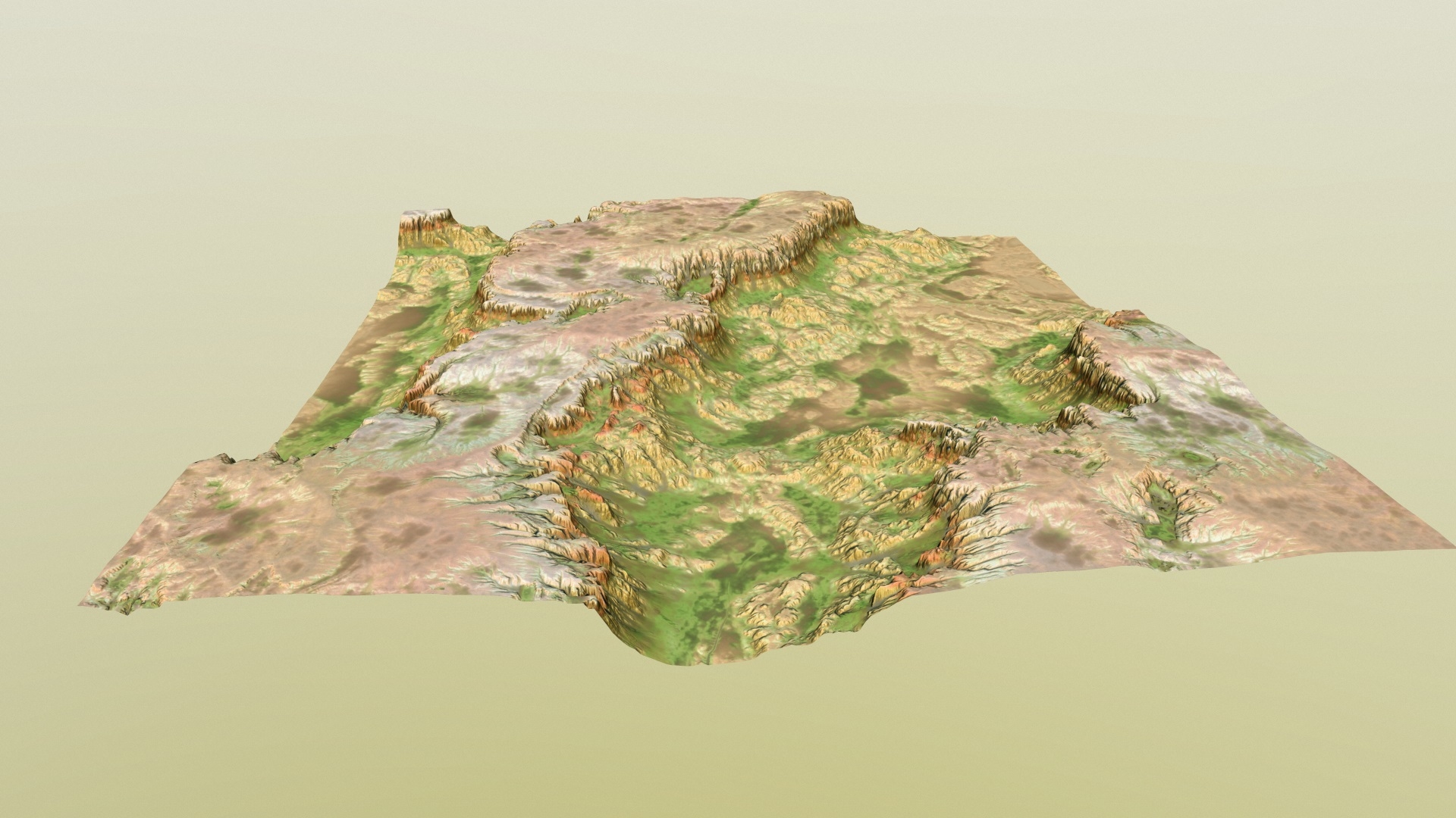 3d model hills cliffs terrain
