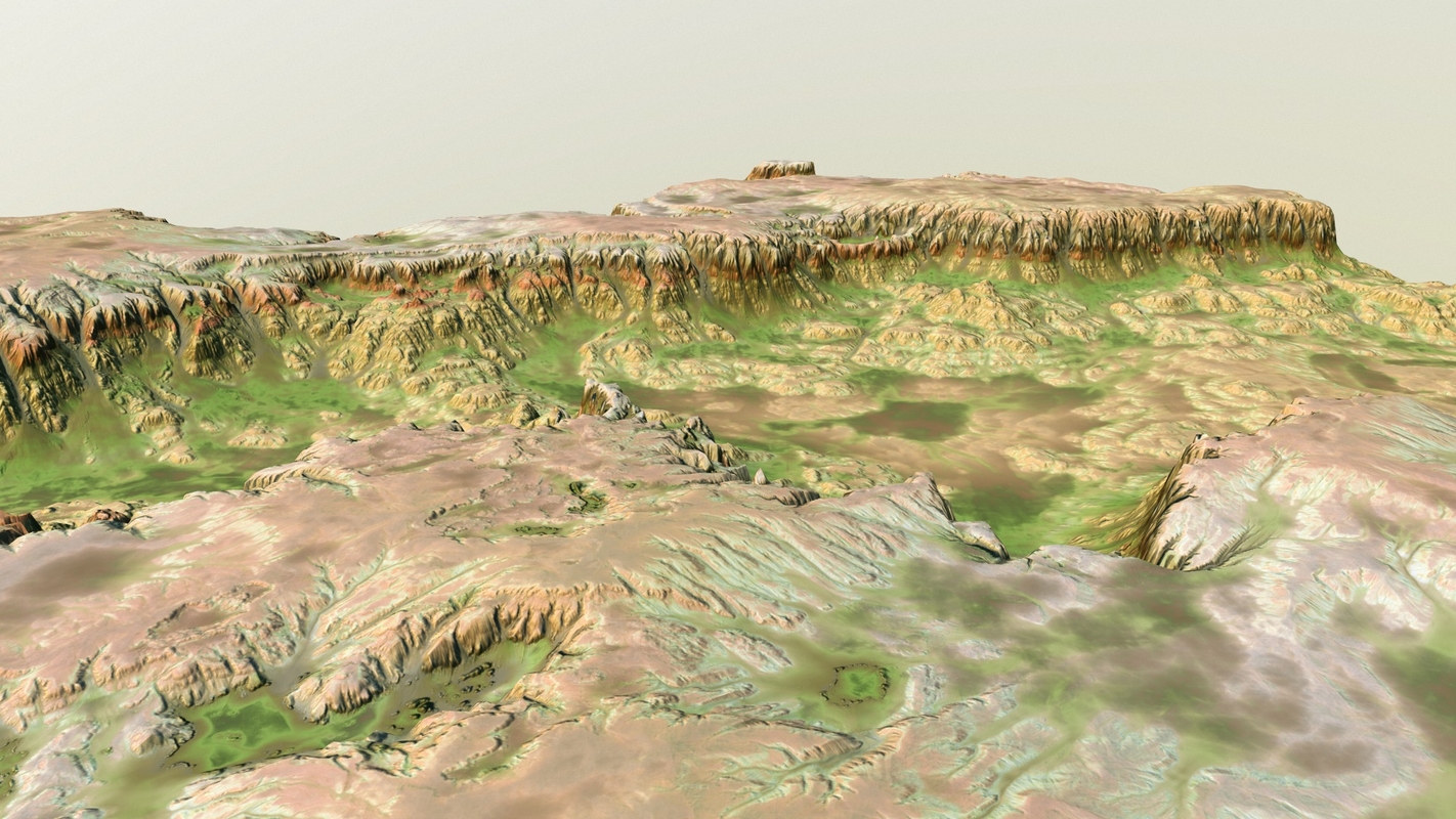 3d model hills cliffs terrain
