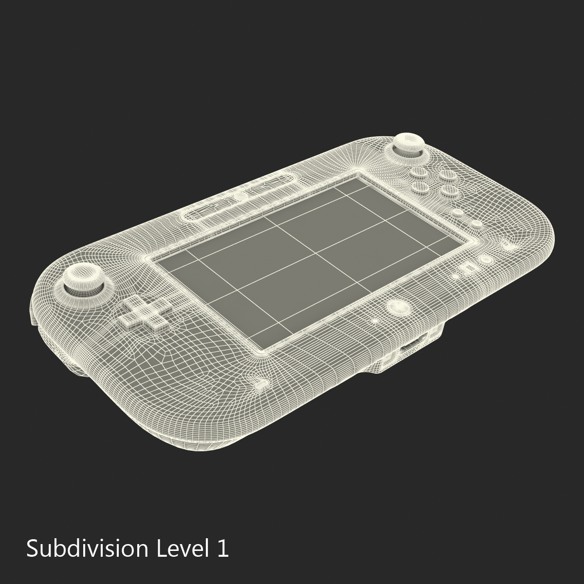 3d model nintendo wii u controller