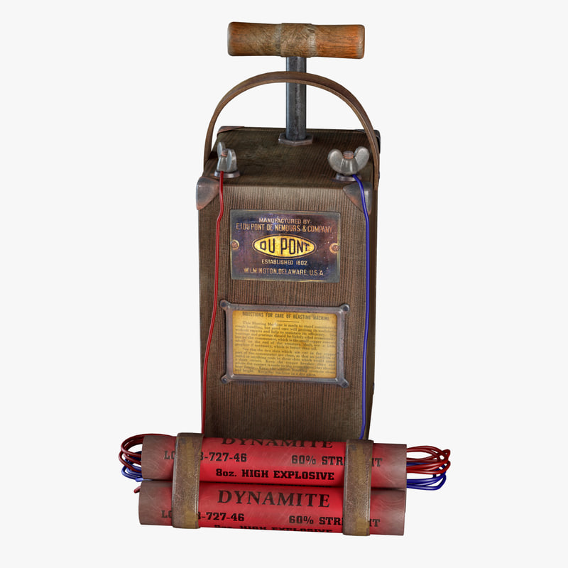 3d detonator dynamite model